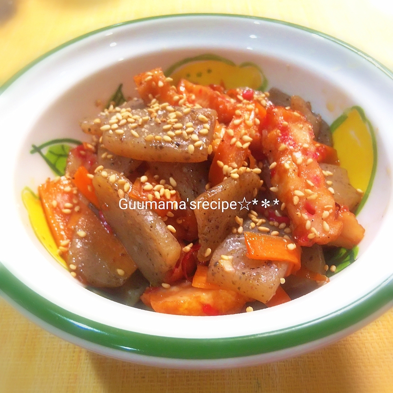 簡単ヘルシー副菜♡さつま揚げとこんにゃくのきんぴら