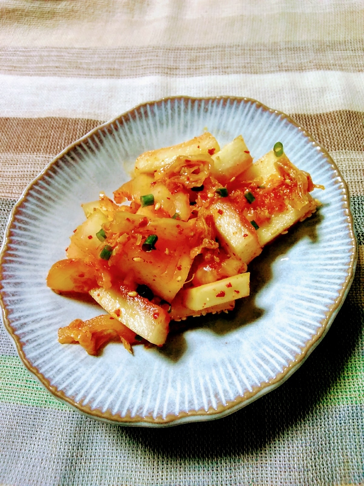 カクテギ風(？)スイカの皮deキムチ和え