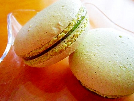 グラニュー糖で　❤　おうち用　緑茶マカロン