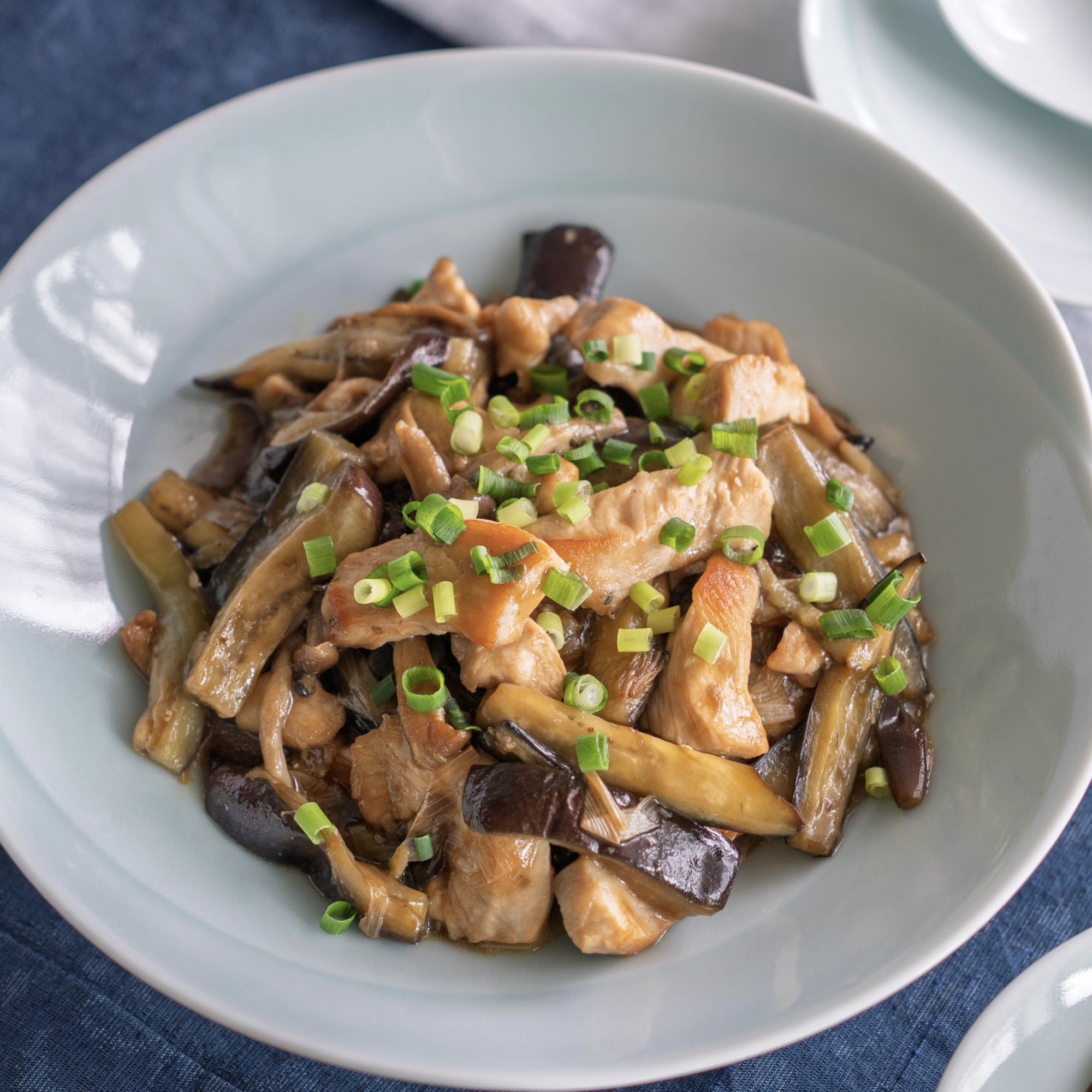 鶏むね肉となすのオイスターソース炒め【中華・主菜】