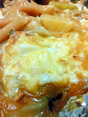 ジャガイモとマカロニのミートグラタン