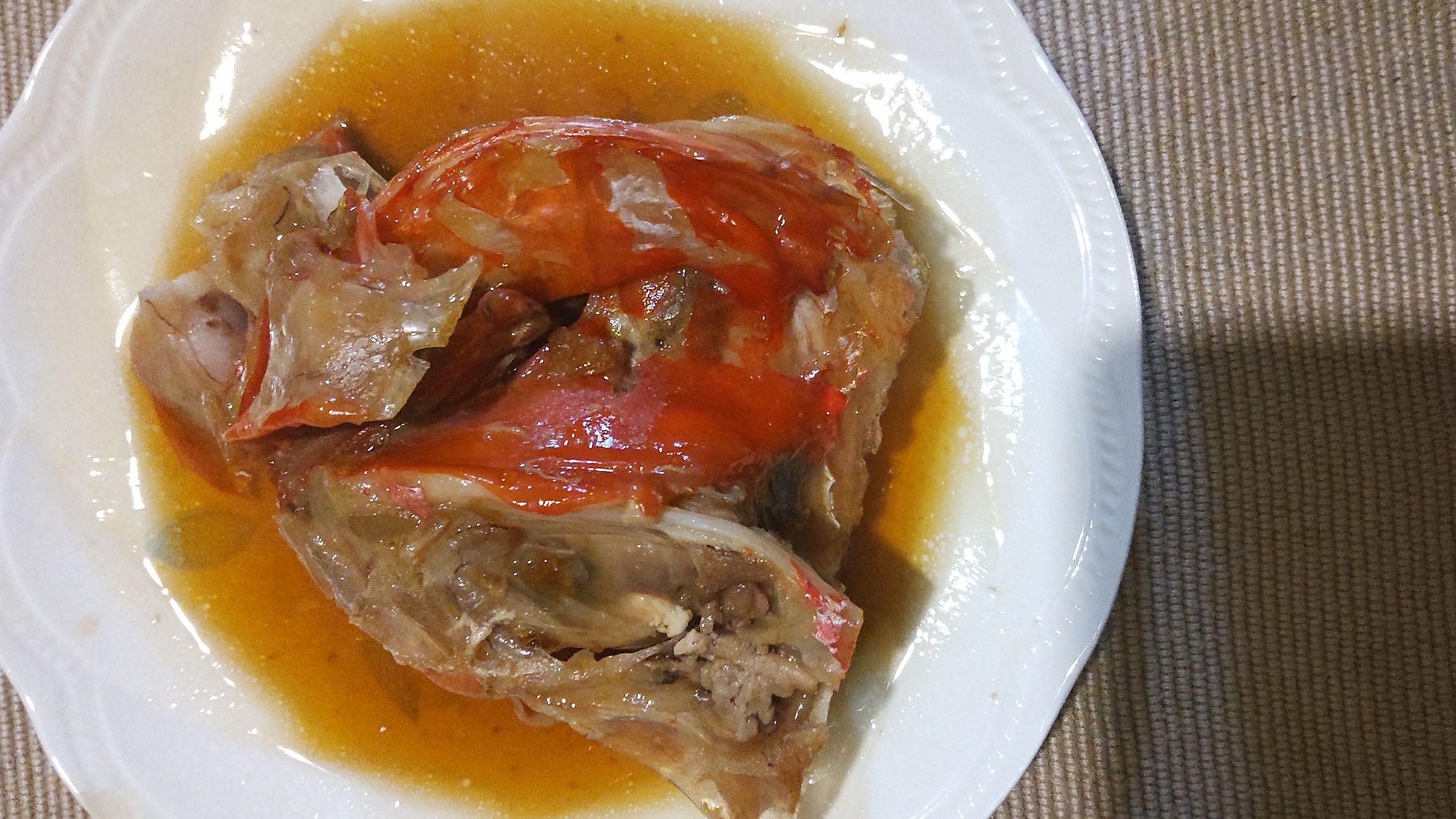 金目鯛あらの煮付け