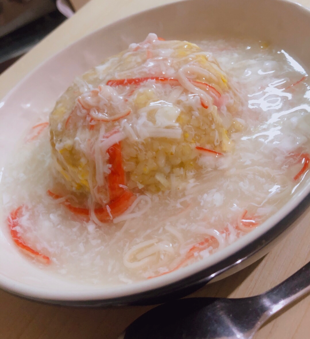 余った卵白で簡単あんかけチャーハン⭐️