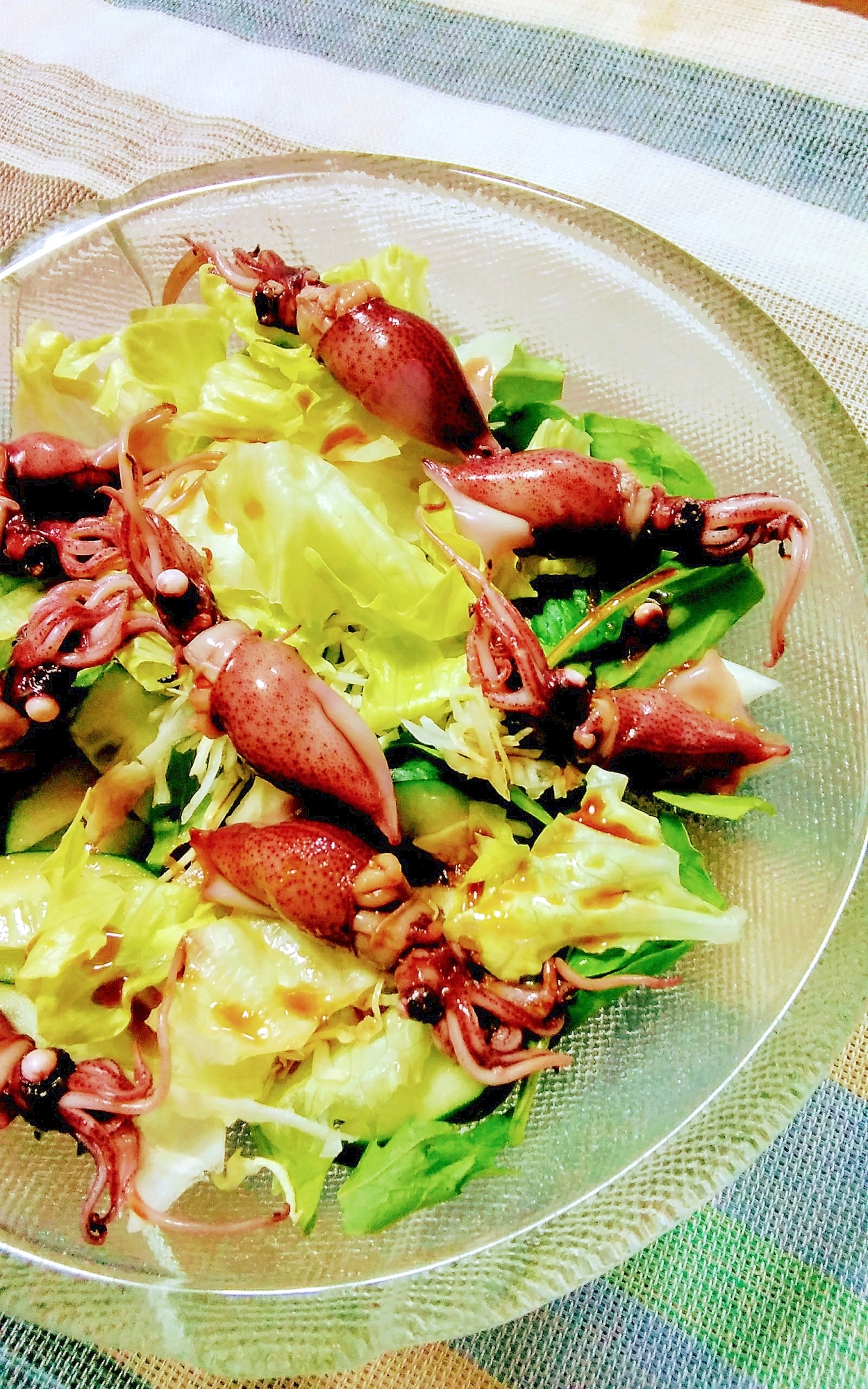 柚子胡椒入りほたるいかのヘルシーサラダ