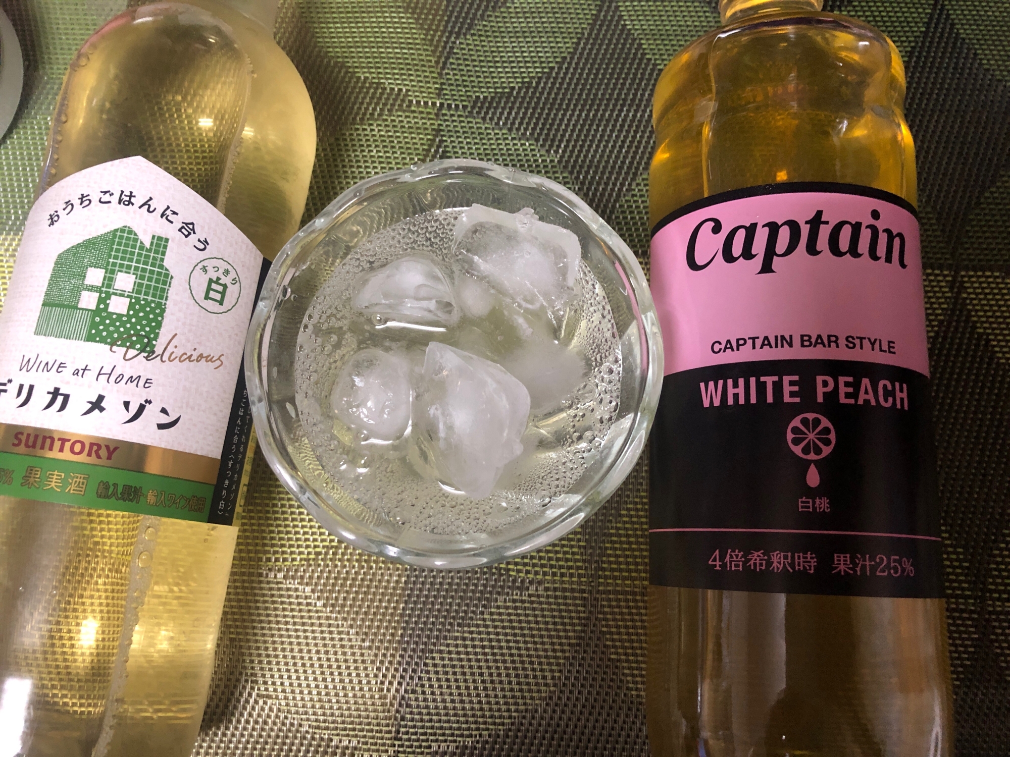 宅飲み☆ピーチとワインのカクテル