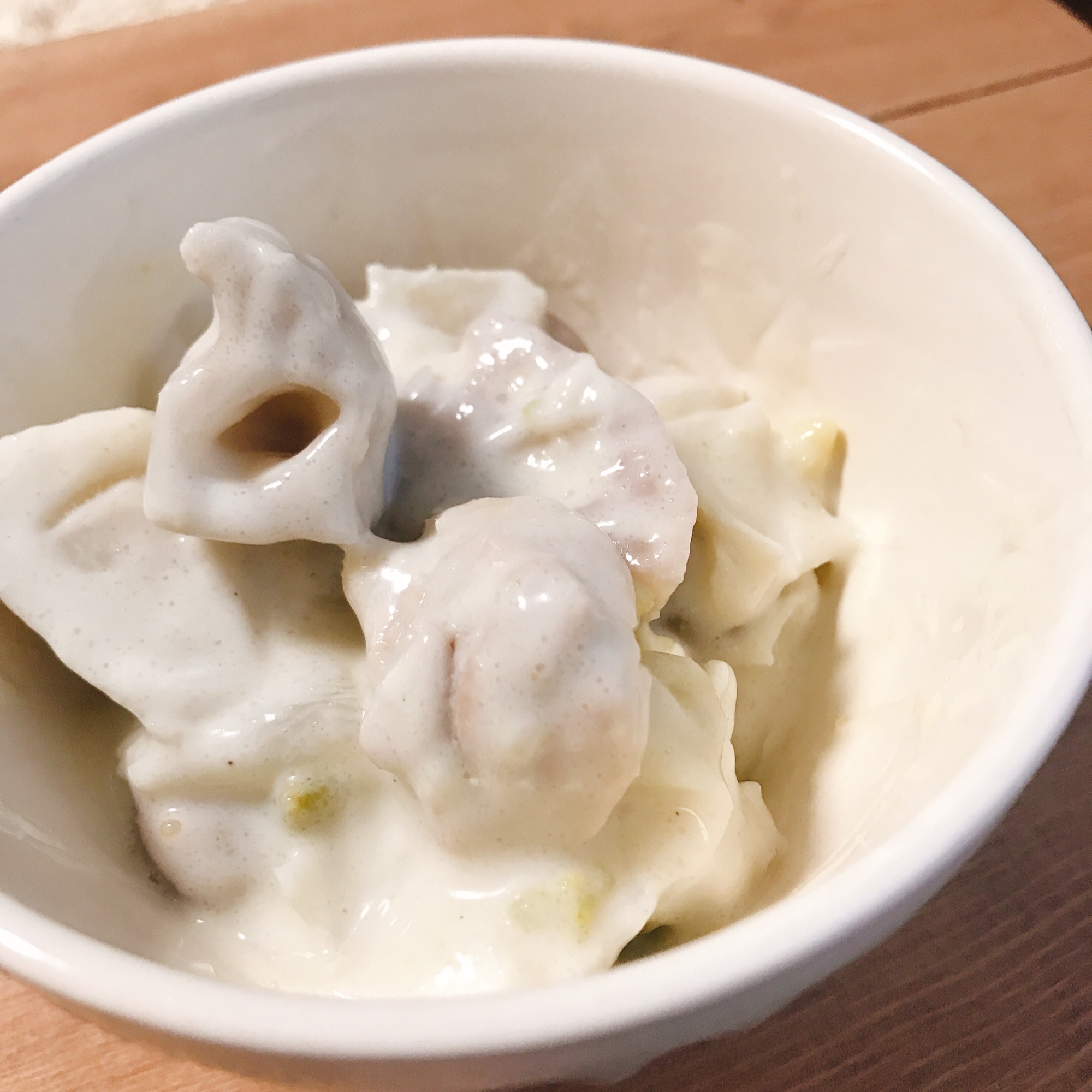 れんこんとキャベツのクリーム煮