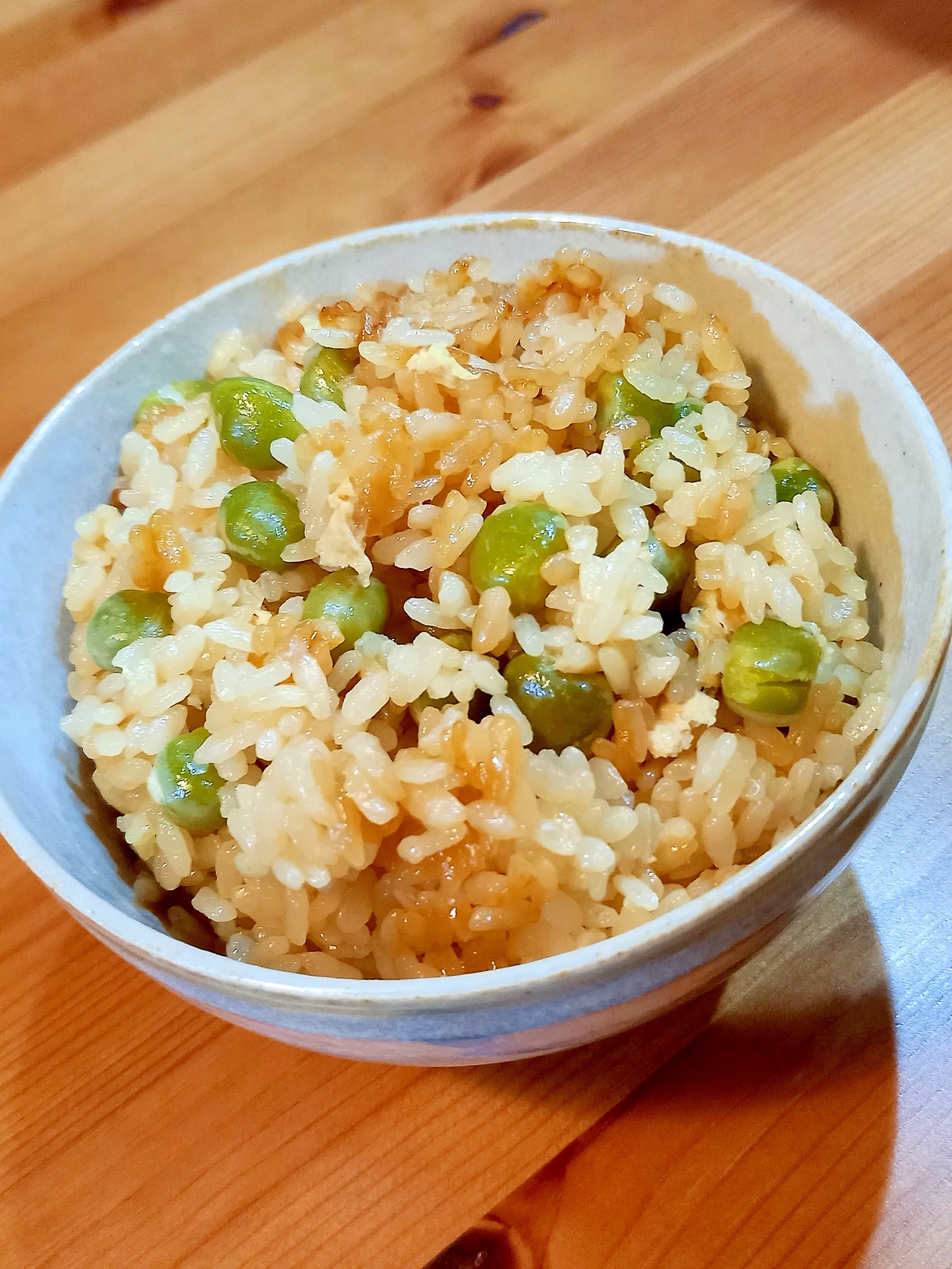 うちの豆ごはん(醤油味)