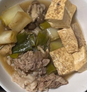 豚こま肉のすきやき風煮