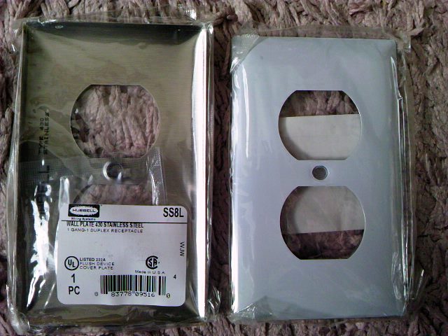 ハッベル・ステンレス壁コンセントプレート | わたしの気まぐれで書くブログ - 楽天ブログ