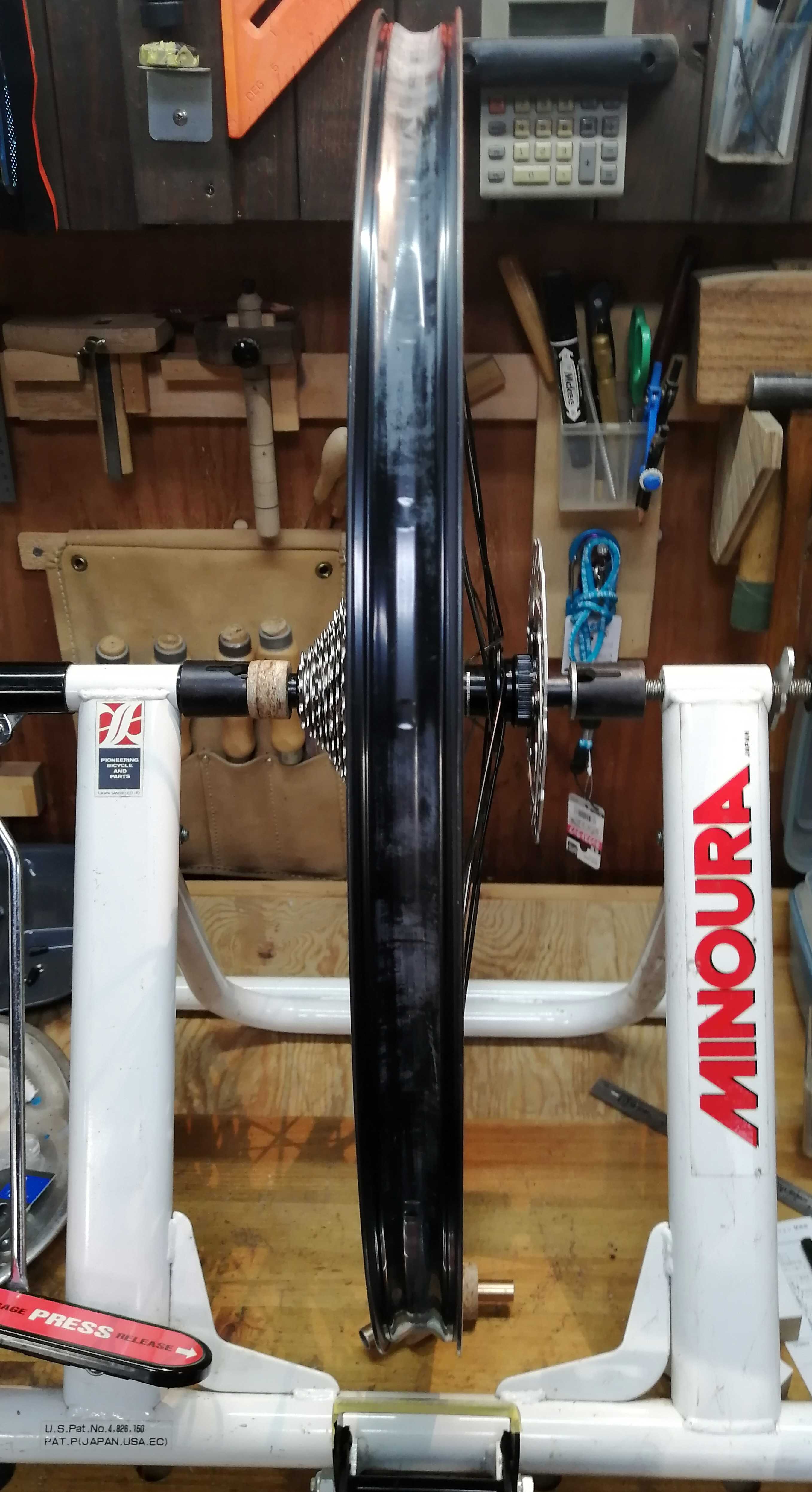 MTB Thru Axle用振れ取り台の試作 (Wheel tuning stand) | 😊Garage work😊Tools😊 ...