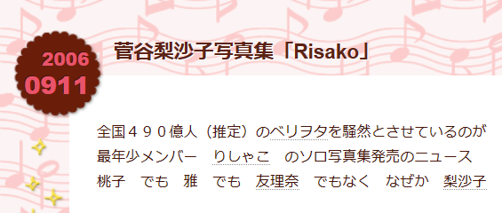 菅谷梨紗子1st.写真集 Risako 2006年 | 蝨走る 出過ぎた国には Peek a Don＠雅没徒裏本家05 - 楽天ブログ