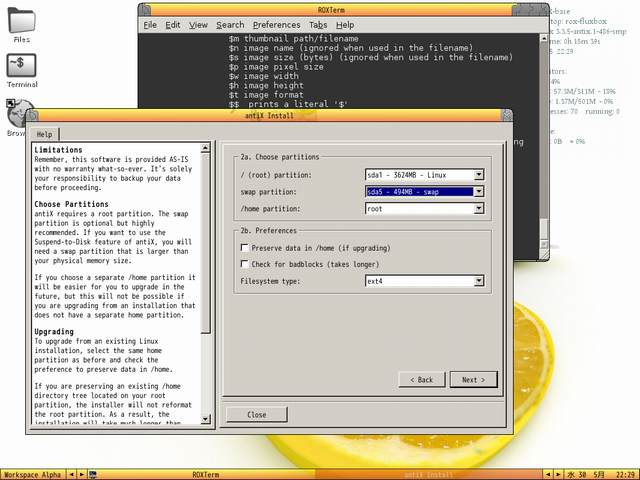 antiX M12 pre-finalをThinkPad i1620にインストールした | Bubble， bubble， toil and ...