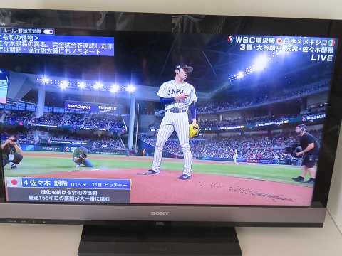 WBC2023 日本xﾒｷｼｺ（TV） | 星とカワセミ好きのブログ - 楽天ブログ