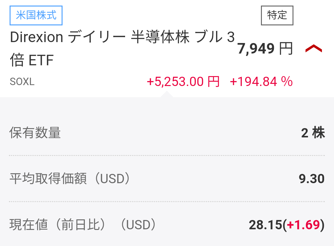 半導体セクターに波乗り！SOXLがまもなくトリプルバガーに！（少額）('ω') | 米国超高配当カバードコールETF「QYLD」でまったり配当金生活 - 楽天ブログ