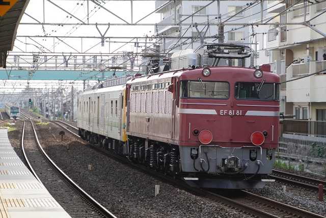 #クモヤE493系 オク01編成牽引 EF81 81 常磐線 死重試験 | 鉄人騎士。鉄 パワーランド(*^ω^*) - 楽天ブログ
