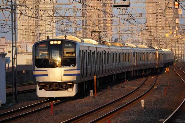 #255系 & E259系 E257系 夕陽を浴びて JR 総武快速線 & 緩行線 | 鉄人騎士。鉄 パワーランド(*^ω^*) - 楽天ブログ