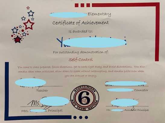 [November 8]Self-Control Award！ | 3人娘とダラス生活 - 楽天ブログ