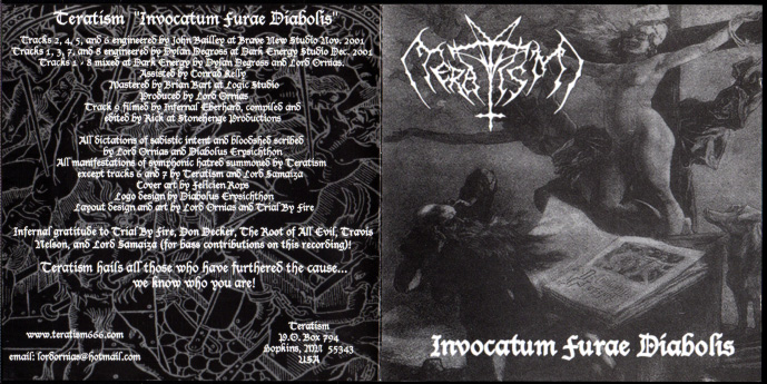 Teratism『Invocatum Furae Diabolis』/2002年 1st | おじなみの日記 - 楽天ブログ