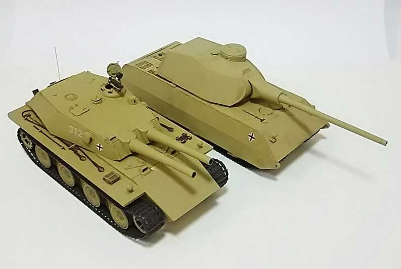 ドイツ軍 E-60 突撃戦車 12.8cm2連装砲短砲身砲搭載型 完成 | 凍りの梨 - 楽天ブログ