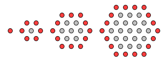 description--- centered hexagonal number[hex number, ]中心つき六角数(ヘックス数 ...