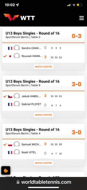 WTTユースコンテンダー・ベルリンをYouTubeで観戦。U17 松島輝空、吉山和希が準決勝進出。U13 川上流星 準々決勝進出 | MUSIC LAND －私の庭の花たち－ - 楽天ブログ