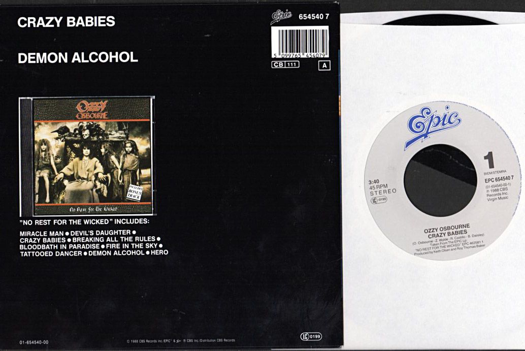 Ozzy Osbourne『Crazy Babies』/1988年 シングル | おじなみの日記 - 楽天ブログ