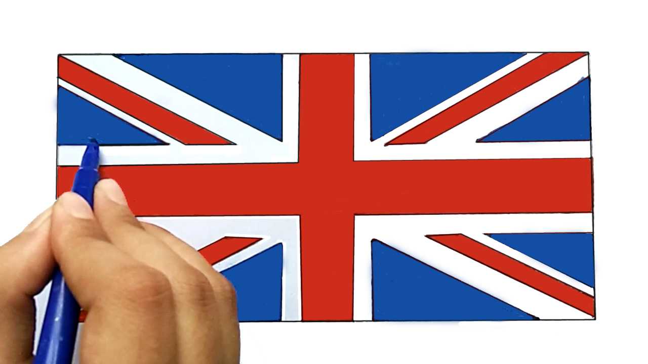 How to Draw UK/Great Britain Flag Step by Step | UK/Great Britain Flag Drawing | H.ow to Draw ...