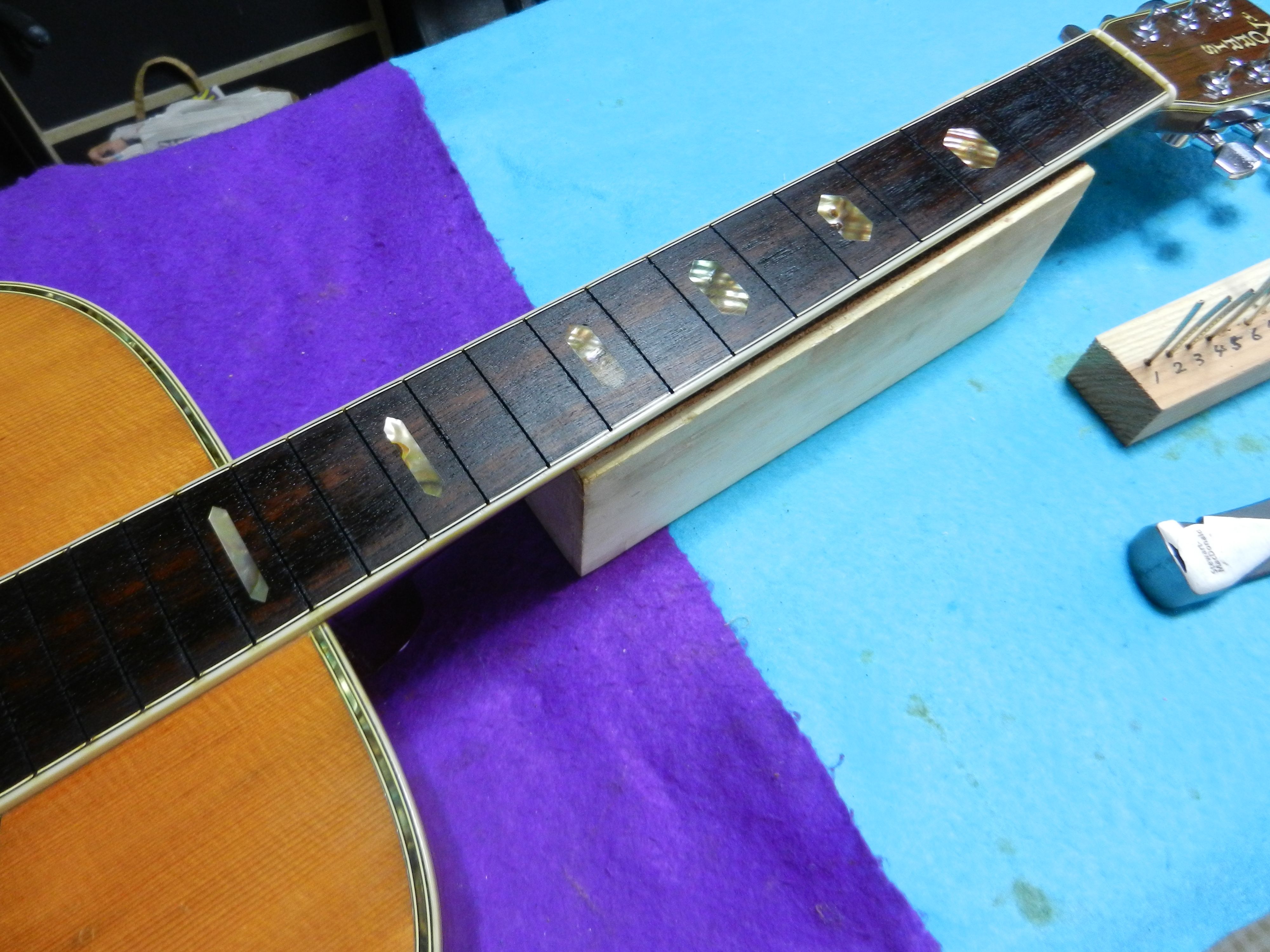 TFモーリス W60フレット打換え | 青春のギターリペア K2ギターファクトリー - 楽天ブログ