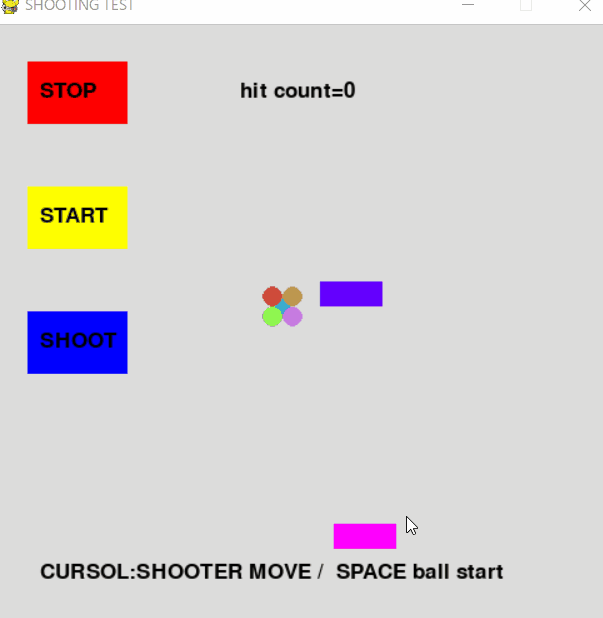 pythonのお勉強：pygameでシューティング（的に当たるたびに的が速く移動する） | プログラミング好きなきょうゆうくんのブログ - 楽天ブログ