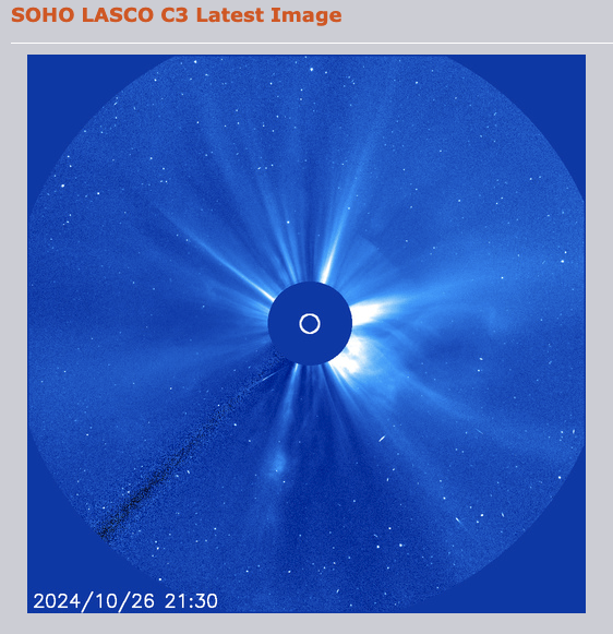SOHO LASCO C3カメラで見えてきた？C/2024 S1（Atlas彗星） | わたしのブログ by アオリイカとスズキ - 楽天ブログ