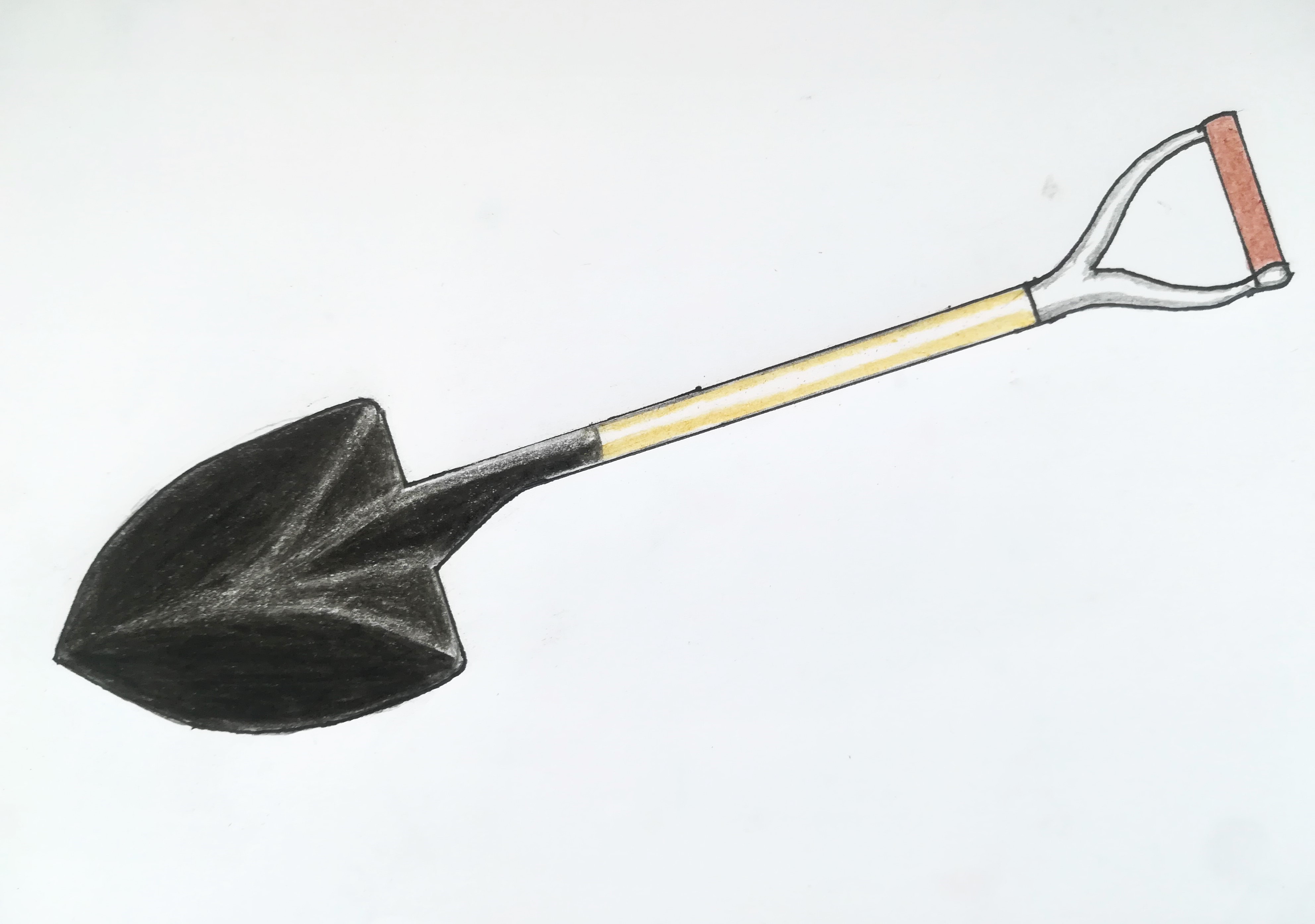 How to Draw Shovel Easy and Step by Step || Shovel Drawing | H.ow to ...