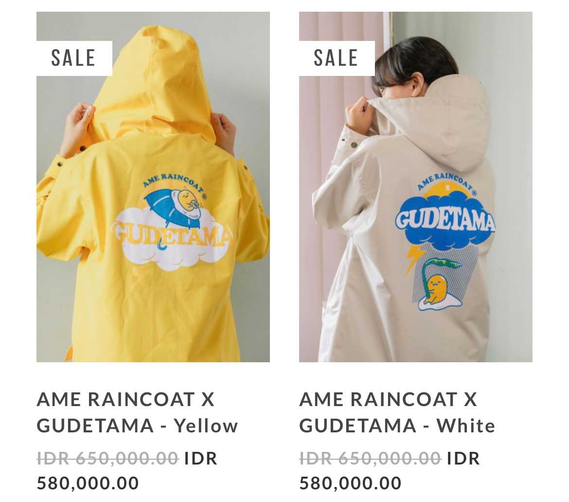 AME RAINCOAT×gudetama | ぐでぐでママのブログ （画像転載 お断り） - 楽天ブログ