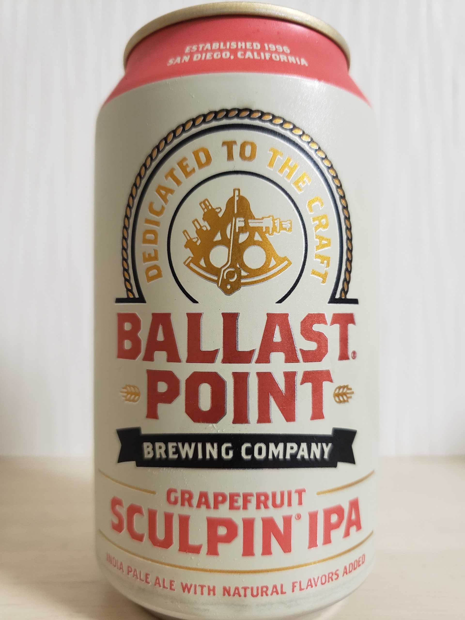 🍺GRAPEFRUIT SCULPIN IPA 🇺🇸BALLAST POINT BREWING CO. | Beer! BEER! beeR ...