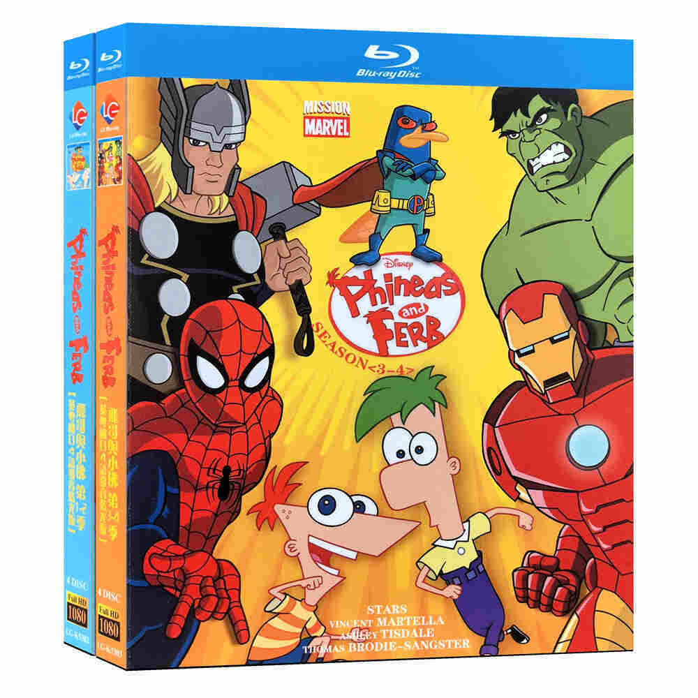 アニメ Phineas and Ferb／フィニアスとファーブ シーズン1+2+3+4 DVD ブルーレイ Blu-ray BOX 全巻 TV+映画 完全版 日本語吹替版 [Blu-ray ...