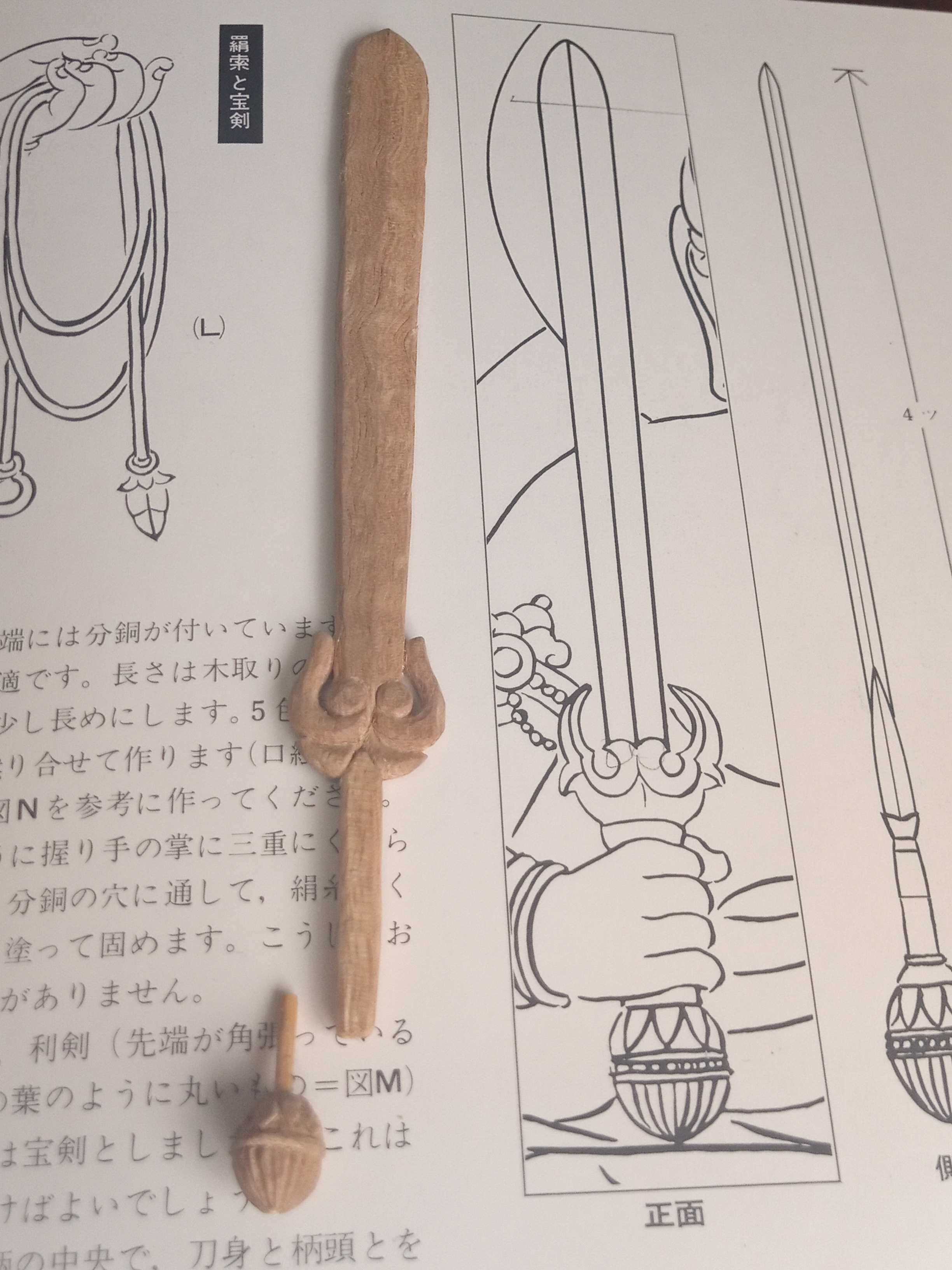 「不動明王坐像」宝剣を彫りました。 R04.10.11（火） | 仏像彫刻アート倶楽部 - 楽天ブログ